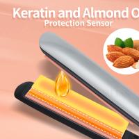 China Electric Hair Straightener Keratin Therapy Ceramic Plates LED Multi-Temperature Control Portable Flat Iron Hotel Household Use for sale