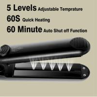 China Professional Electric Hair Steam Straightener Flat Iron Fast Heating Ceramic Plates for Household Outdoor Use Soft Smooth for sale