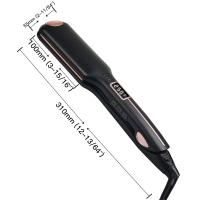 China Professional Electric 2-in-1 Wide Flat Iron Hair Straightener LCD Display Custom Logo Infrared Technology Household Hotel Use for sale