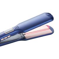 China Professional Electric 2-in-1 Wide Flat Iron Hair Straightener PTC LCD Display Portable Fast Heating Dual Wet/Dry Hotel Household for sale