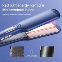 China Professional Electric 2-in-1 PTC Flat Iron Hair Straightener LCD Display Portable Fast Heating Dual Wet/Dry Hotel Household Use for sale
