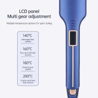 China Professional Electric 2-in-1 PTC Flat Iron Hair Straightener LCD Display Portable Fast Heating Dual Wet/Dry Hotel Household Use for sale