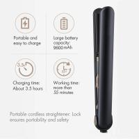 China 2-in-1 Cordless Hair Straightener & Curler LCD Display Travel Safe Ceramic Plates for Fine to Thick Hair Household Use for sale