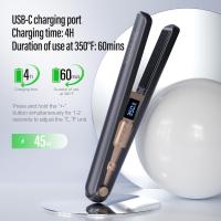 China 2-in-1 Cordless Hair Straightener & Curler LCD Display Travel Safe Ceramic Plates for Fine to Thick Hair Household Use for sale
