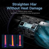 China Professional 3-in-1 Hot Air Hair Straightener Comb Ceramic PTC Plates LCD Display 1500W Negative Ion Wet/Dry Smoothing Treatment for sale