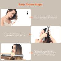 China Professional 3-in-1 Hot Air Hair Straightener Comb Ceramic PTC Plates LCD Display 1500W Negative Ion Wet/Dry Smoothing Treatment for sale