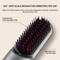 China Wholesale Price High Satisfaction Salon Equipment Cordless Hot Comb Brush Light Weight Mini Hair Straightener USB 1 Year Outdoor for sale