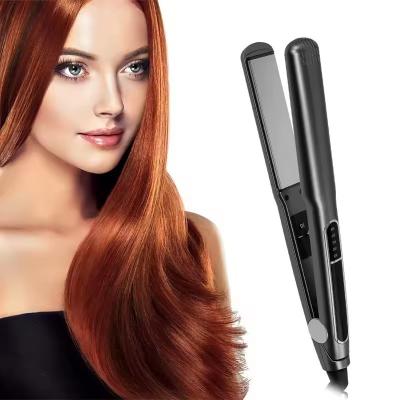 China Professional LED Electric Titanium Hair Straightener Hotel Household Use Portable Fast Heating Wholesale Private Label for sale
