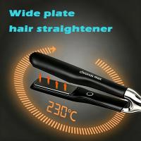 China Chronos Max Professional Titanium Hair Straightener EU Plug Fast Heating Salon Quality Hair Styling Tools for Hotel Household for sale