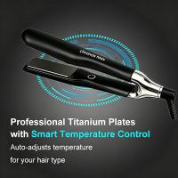 China Chronos Max Professional Titanium Hair Straightener EU Plug Fast Heating Salon Quality Hair Styling Tools for Hotel Household for sale