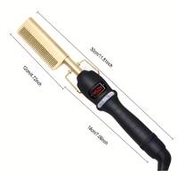 China Portable Ceramic Electric Hot Comb Wigs Professional 2-in-1 Hair Straightener Curling Iron Anti-Scald Hotel Household Use 5 Heat for sale