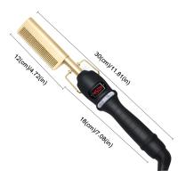 China Portable Ionic Ceramic Electric Hair Straightening Curling Comb 5 Temperature Settings Safety Multifunction Hotel Household for sale