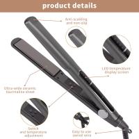 China Wide Plate Ceramic Hair Straightener | LED Adjustable Temperature Flat Iron for sale
