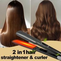 China Wide Plate Ceramic Hair Straightener | LED Adjustable Temperature Flat Iron for sale