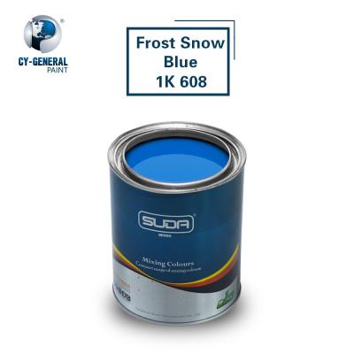 China High Cover Adhesion 1K Frost Snow Blue Acrylic Automotive Paint for sale