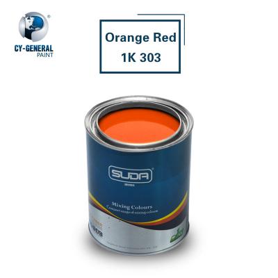 China Orange Red 1K Basecoat Acrylic Automotive Clear Coat for sale