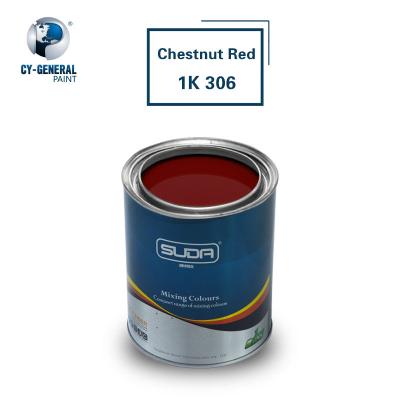 China Weather Resistant 1k Car Paint Chestnut Red Acrylic Paint Car Interior Aesthetic for sale