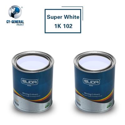 China Car Paint 1K Basecoat Super White Industrial Car Paint Refinishing for sale