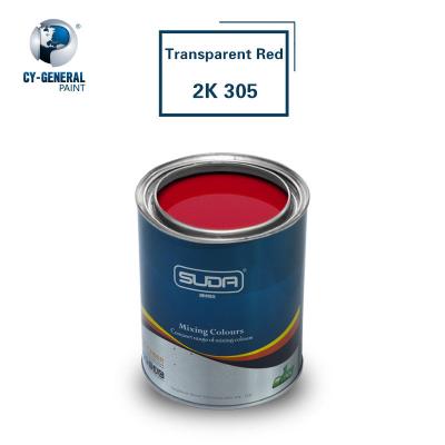 China Anti Corrosion 2K Topcoat Iron Red Color Car Body Refinishing for sale
