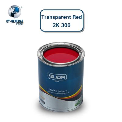China Red Acrylic 2K Topcoat Polyester Transparent Car Paint 4L for sale