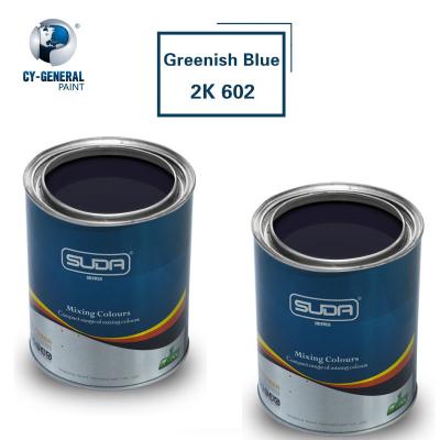 China Auto Body 2K Topcoat UV Resistance Car Paint Acrylic Greenish Blue Lux Car Refinish for sale