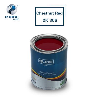 China Chestnut Red Automotive 2k Clear Coat Acrylic Polymer Auto Body Refinish Automotive Painting for sale