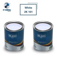China Strong Adhesion 2K Topcoat Glossy No Cracking White Car Paint for sale