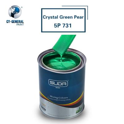 China Crystal Green Pearl Paint 1K Colors Auto Coating Car Repair Painting for sale