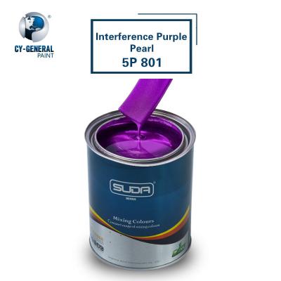 China Interference Purple  Pearl Paint High Fullness Acrylic Resins Auto Touchup Paint for sale