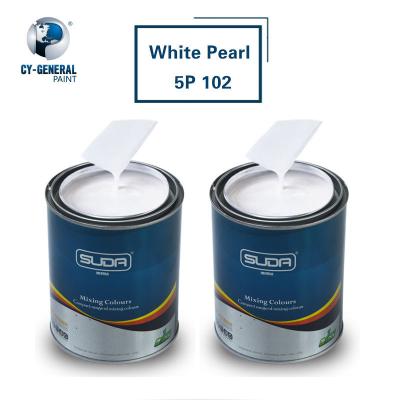 China 4L Mildewproof Pearl Paint Car Practical White Acrylic Car Paint Metal for sale