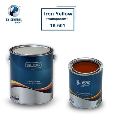 China Iron Transparent 1K Basecoat Yellow Acrylic Automotive Paint for sale