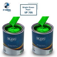China High Coverage Acrylic Pearl Paint Bright Green Clear Coat For Car Paint for sale