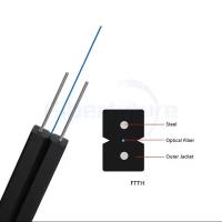 China GJFJV Indoor Fiber Optic Cable 4 6 8 12 Core Tight Buffered Aramid Yarn OM2 Multimode Flat Wire for sale