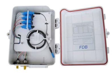 China MingTong 16 Core Fiber Termination Box ABS Distribution Enclosure for FTTH Networks 265×130×40mm for sale