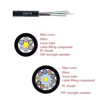 China GYFTY 10 Core Loose Tube Non-Metallic Outdoor Fiber Optic Cable with 10.2mm Diameter and 85kg/km Weight for sale