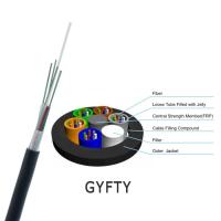 China FRP Loose Tube Fiber Optic Cable 12 Core GYFTY PE/LSZH - 2-144 Fiber Capacity, -10℃ to +70℃ Temperature Range for sale