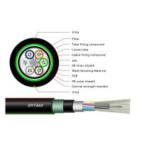 China GYTA53 60 Cores Outdoor Fiber Optic Cable Direct Buried Steel Tape Armored 9.5mm for sale