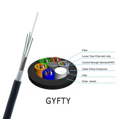 China GYFTY Loose Tube Non-Metallic Non-Armored Outdoor Fiber Optic Cable 2-144 Cores for sale