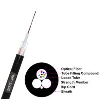 China Aerial GYFXTY Non Metallic Fiber Optic Cable 4 Core PE Jacket G652D Fiber for sale