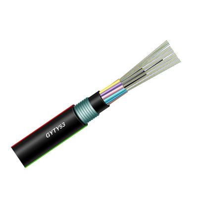 China 6 Core Outdoor Fiber Optic Cable Single Mode Direct Buried With PE Outer Sheath for sale