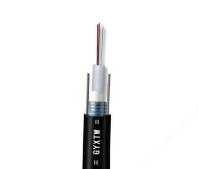 China 2-24 Core G652D GYXTW Uni-Tube Armoured Outdoor Fiber Optic Cable 7.8-8.5mm SM for sale