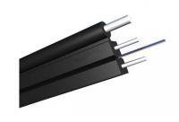 China Black LSZH Sheath FTTH Optical Fiber Cable 2-24 Cores with Steel Wire FRP Strengthen 250μm Fiber for sale