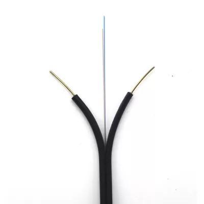 China Low Smoke FRP Flat FTTH Drop Cable 4 Core Singlemode G657A1 G652D - 4.0×2.0mm Diameter, 1500N Tensile Strength for sale
