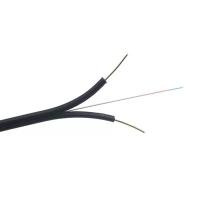 China G652D FTTH Drop Fiber Optic Cable 2-Core with Messenger Wire 4.0×2.0mm LSZH Sheath for Indoor Installation for sale
