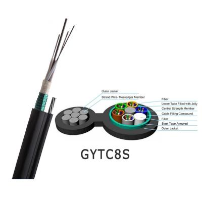 China GYXTC8S Self-Support Armored Fiber Optic Cable 12 Core 10.6mm Diameter for Outdoor Duct and Aerial Installation for sale