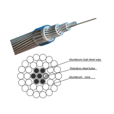 China 60 Core OPGW Optical Ground Wire - 10.5mm Diameter Aerial Fiber Optic Cable with 1500N Tensile Strength for sale