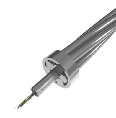 China 48-Core OPGW Fiber Optic Cable with 205kN RTS and 20mm Diameter for Power Communication Lines for sale