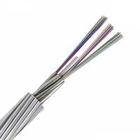 China 3 Layer Stranded ACS Single Mode OPGW Fiber Cable 7.8-8.5mm with 2-48 Cores for 110-500KV Lines for sale