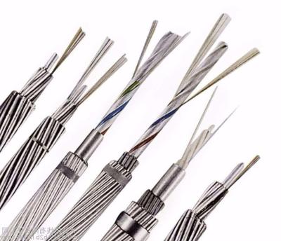 China OPGW Optical Fiber Ground Wire 20.0mm Diameter 48 Core G.652.D Center SS Tube for sale