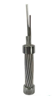 China Alu Clad Stainless Steel Tube OPGW Cable 48 Core Single Mode 205kN RTS for sale